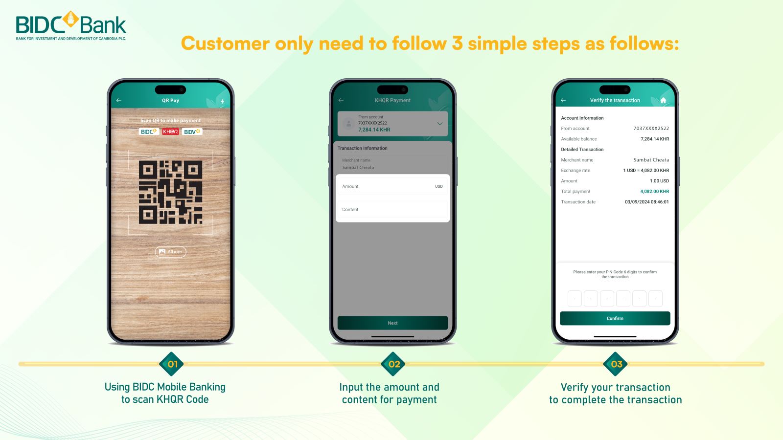 KHQR Payment | BIDC Bank Cambodia